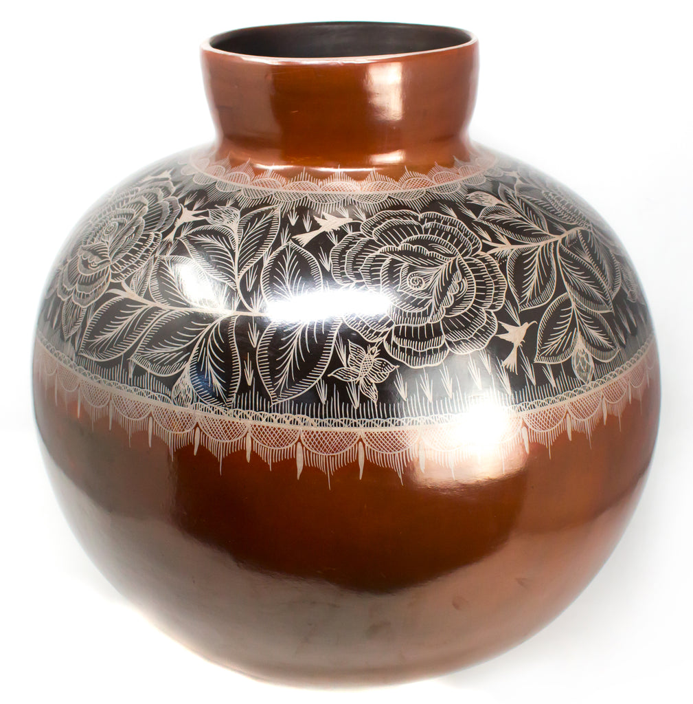 Extra Large Ball-Shaped Pot,Burnished Clay – Artezzanos